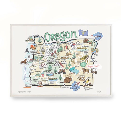 Eugene Oregon Street Map Screen Print | Etsy