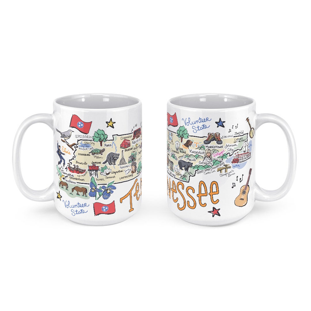 Tennessee Mug, Tennessee Coffee Mug, Tennessee State Mug, Tennessee ...