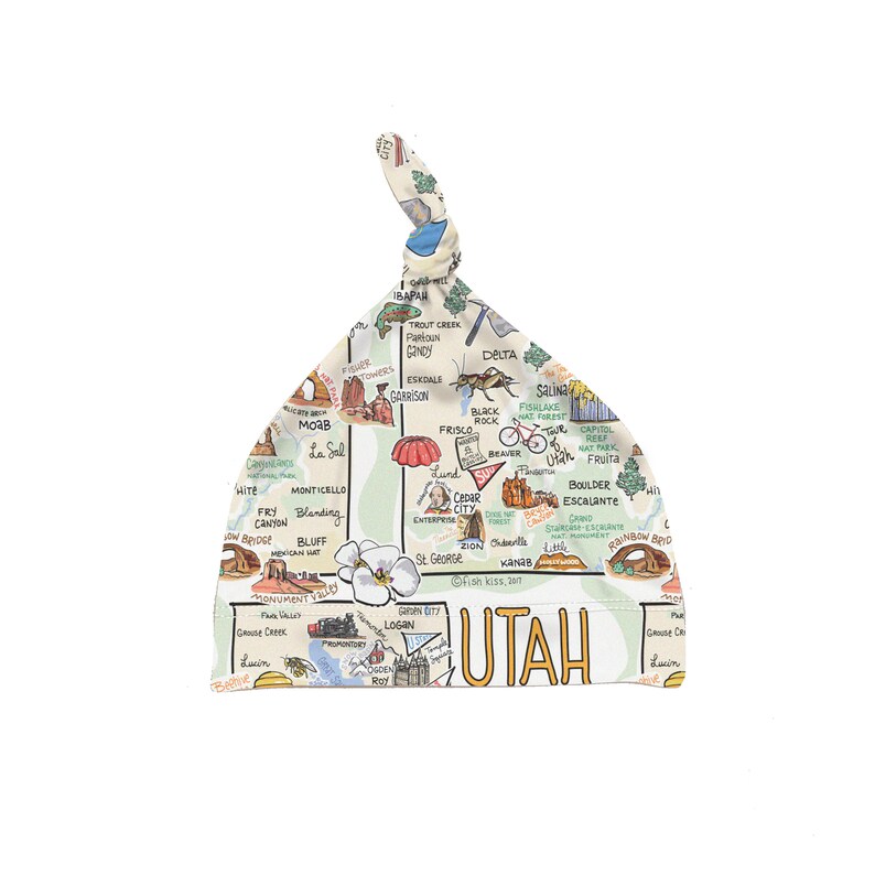Utah Map Baby Hat Utah Map Hat Utah Baby Gift Utah Baby - Etsy