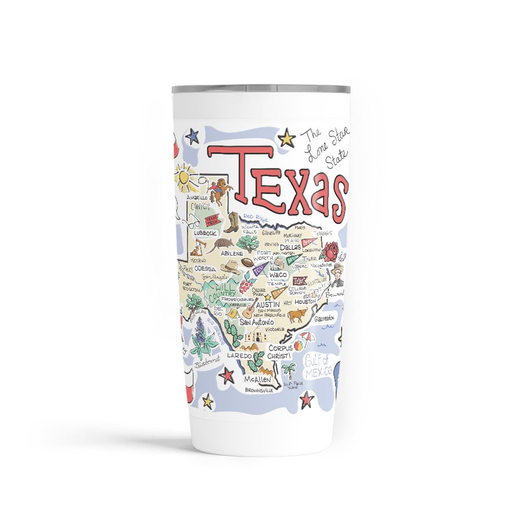 Texas Tumbler Texas Stainless Steel Texas Coffee Cup Texas - Etsy