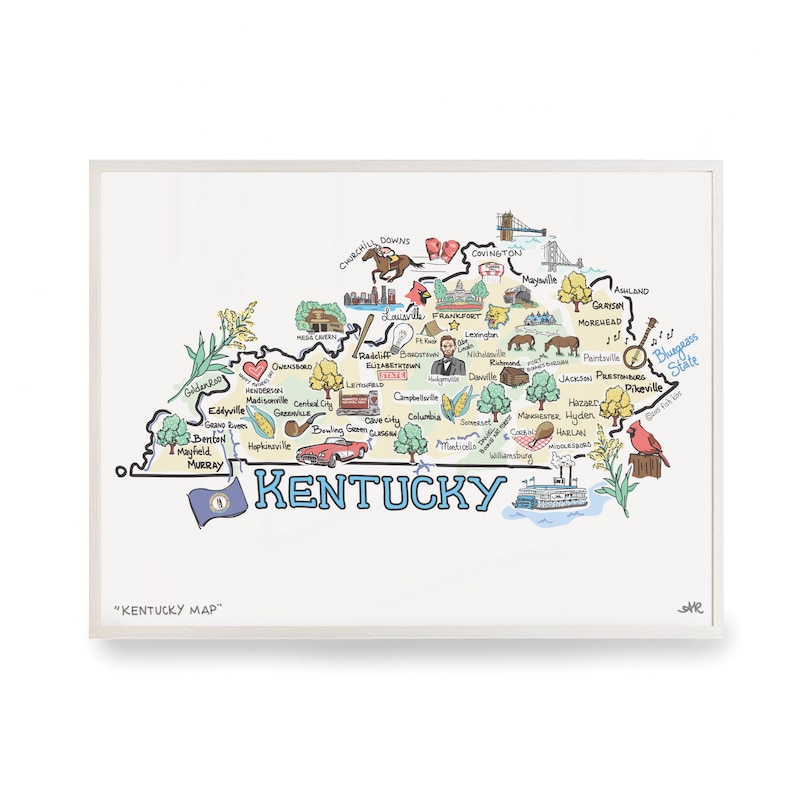 Kentucky Watercolor - Etsy