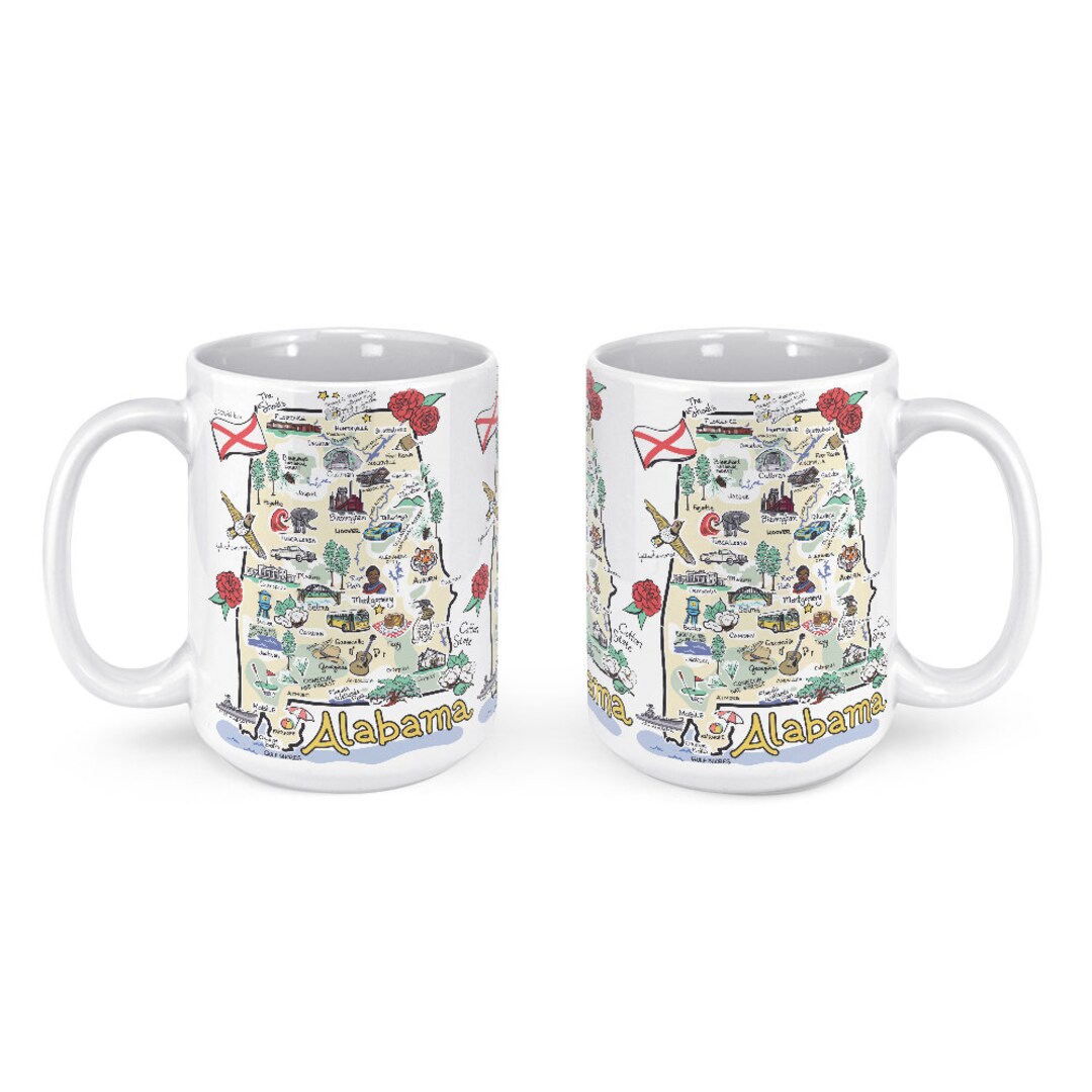 Alabama Mug, Alabama Coffee Mug, Alabama State Mug, Alabama Gift - Etsy
