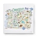 Oregon Art on Square Canvas, Oregon Map Canvas Art, Oregon Print for ...
