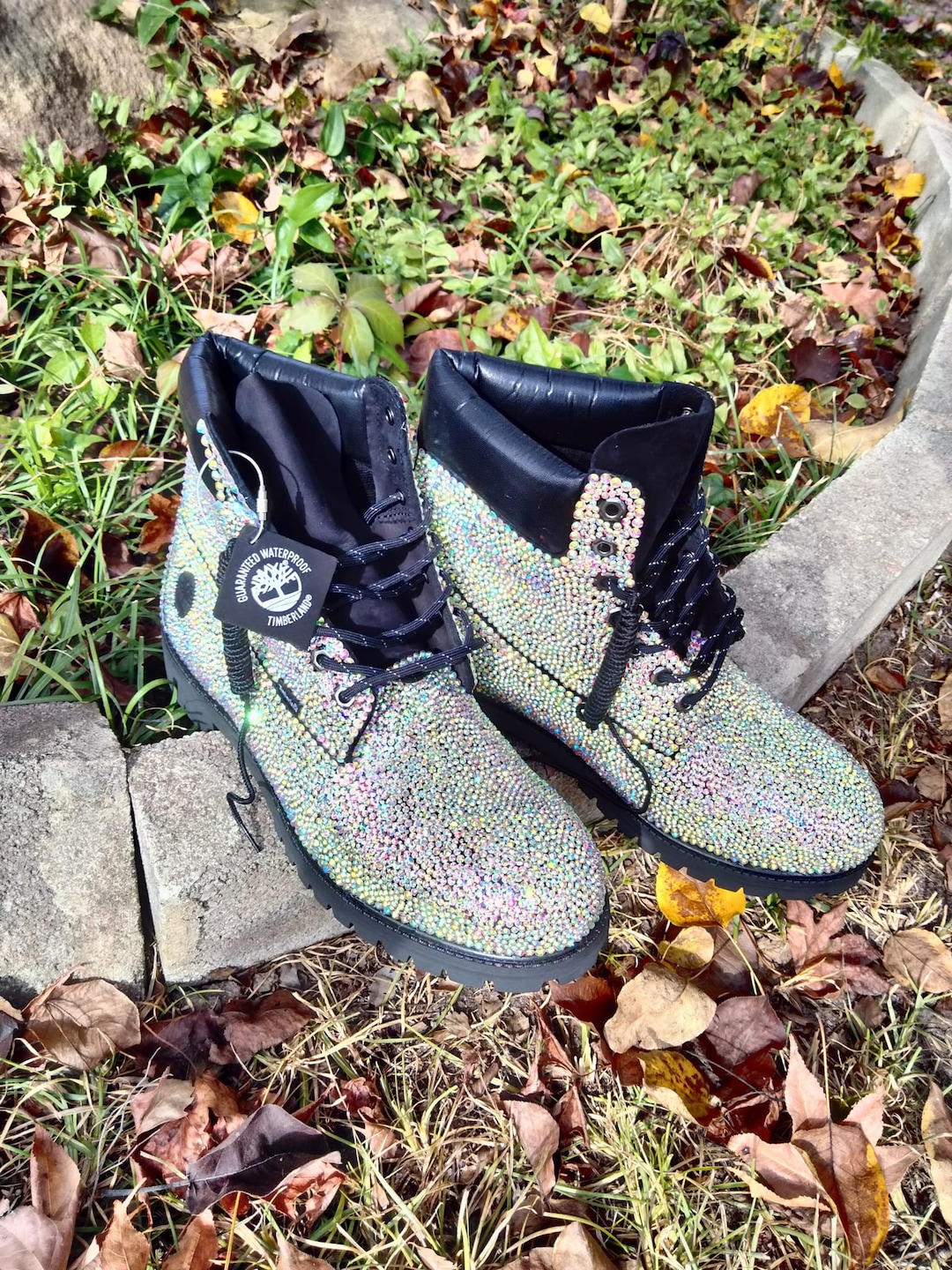 Timberlands, Rhinestone, Bling, Luxury, Boots, Women& Men, Shoes ...