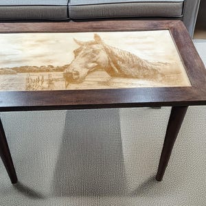 Laser Engraved Photo Coffee Table, Custom Accent Table - Etsy
