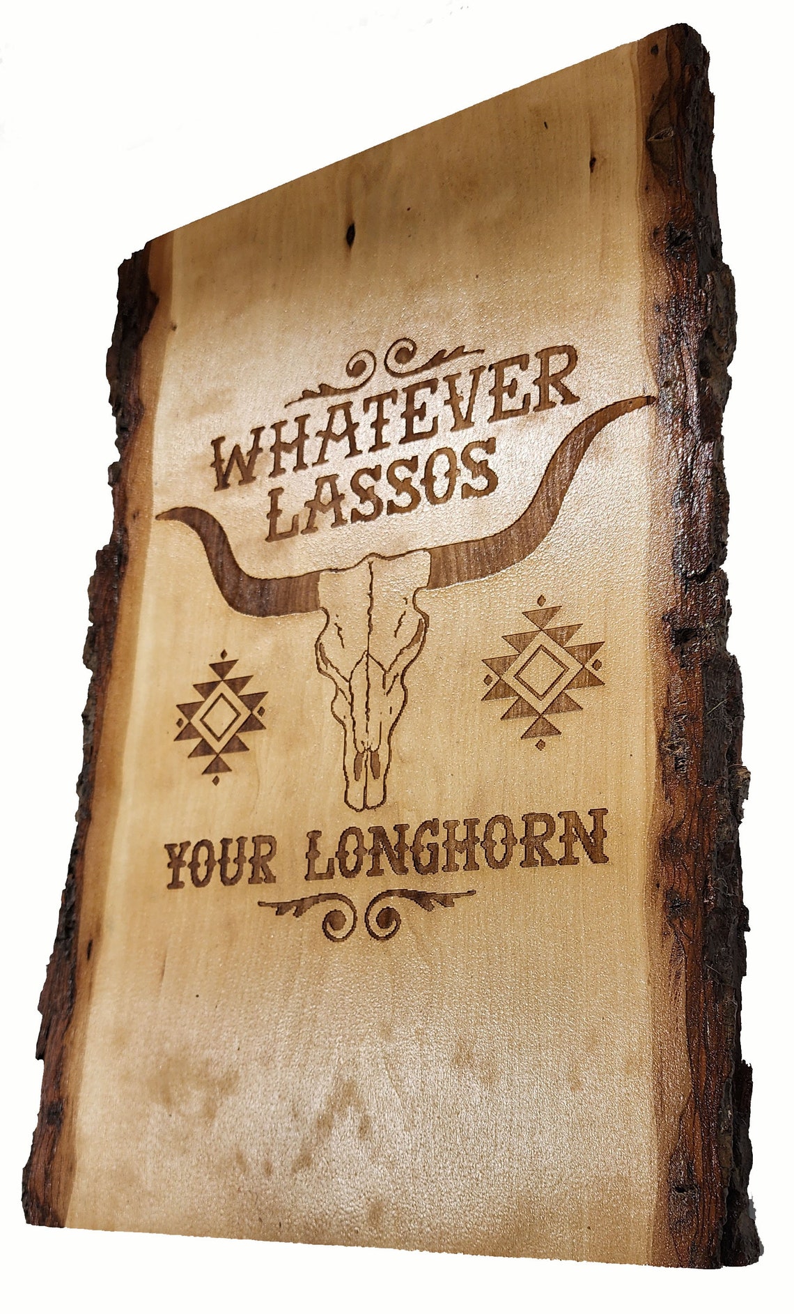 Engraved Live Edge Wood Sign, Rustic Ranch Decor - Etsy