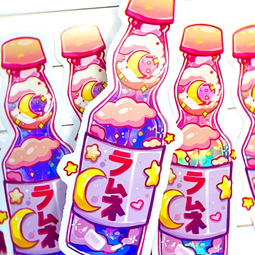 Holographic Night Sky Ramune Drink Sticker - Etsy