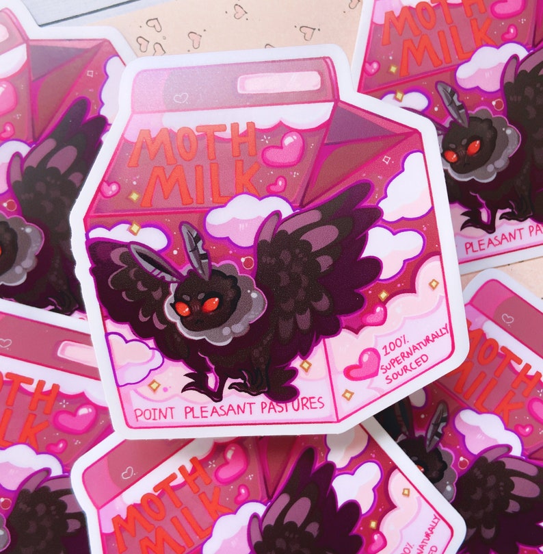 Moth Milk - Mothman | Vinyl Sticker - Etsy