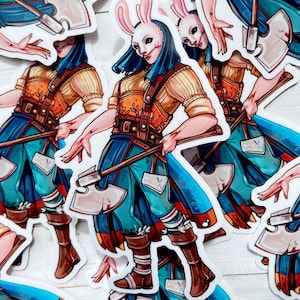 Huntress Sticker and Bunny Costume Huntress | Vinyl Stickers! - Etsy