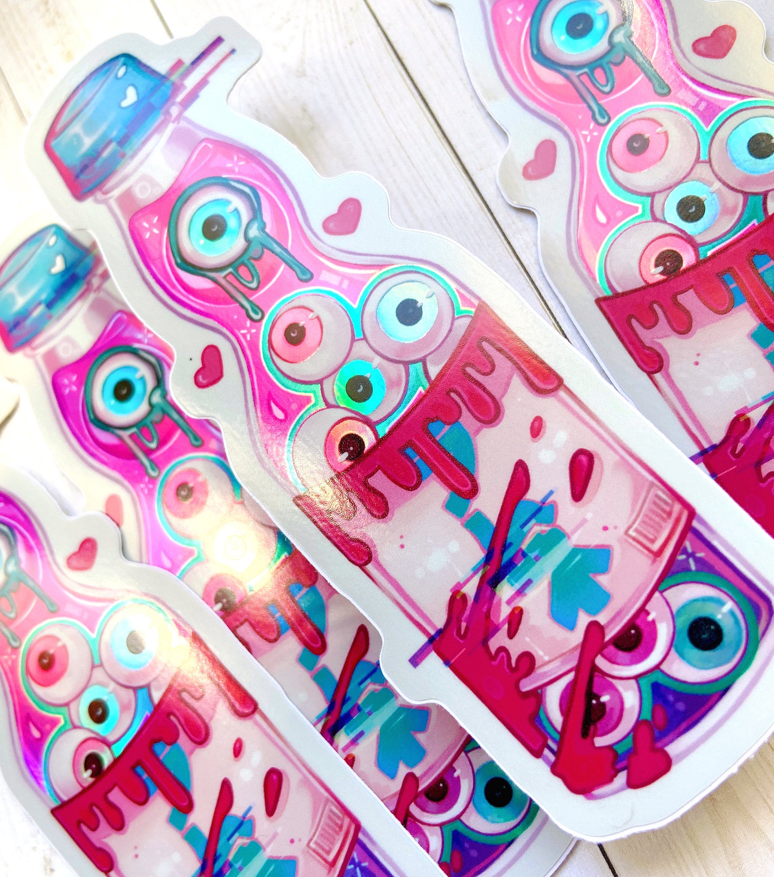 Holographic Eyeball Ramune Soda Sticker - Etsy