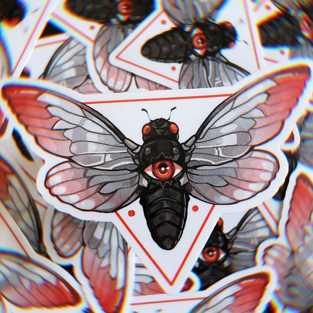 Cicada Omen | Vinyl Sticker - Etsy