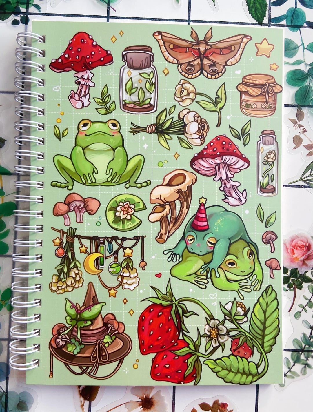 Frog Party, Reusable Sticker Book - Etsy