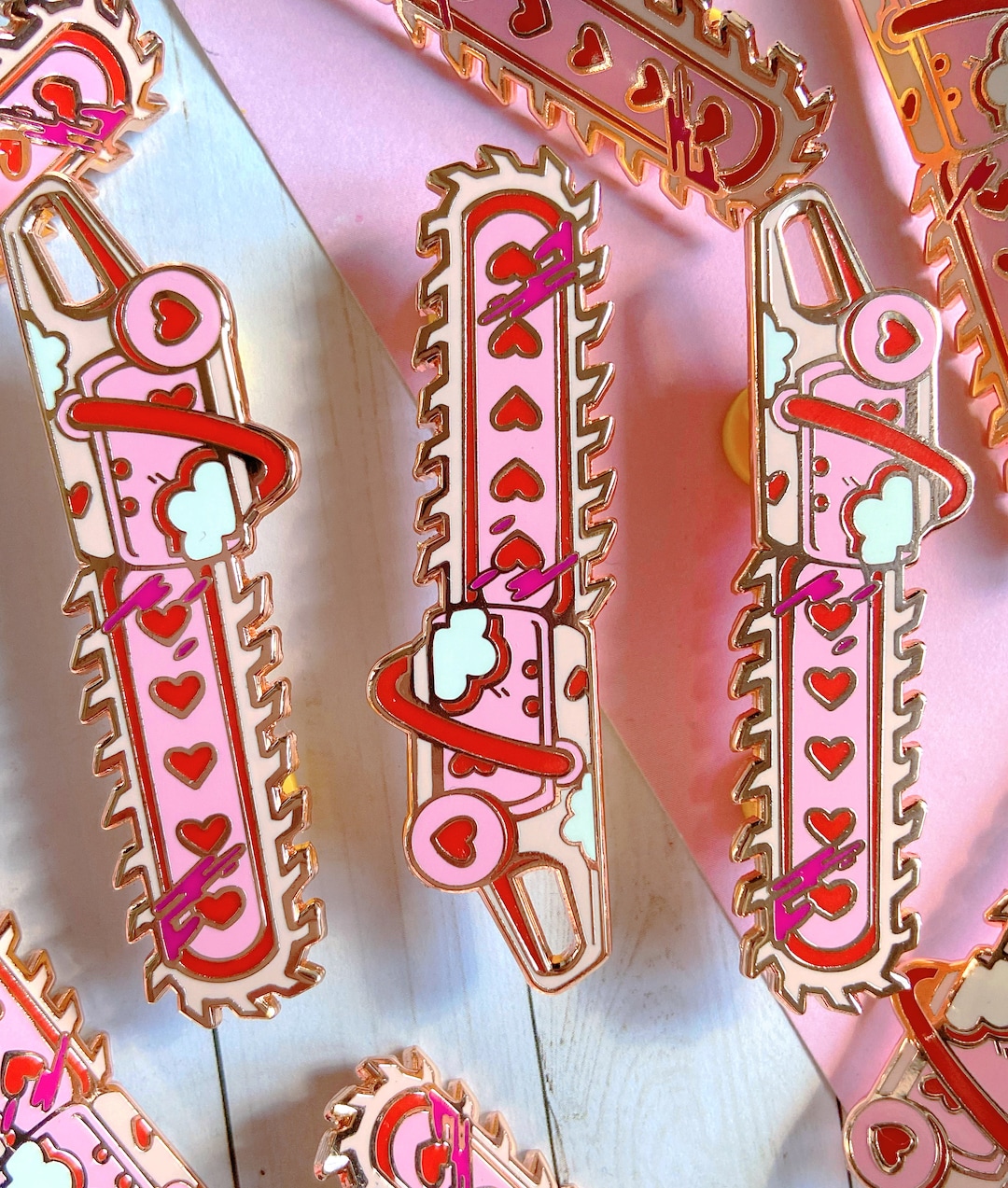 Pastel Chainsaw | Enamel Pin - Etsy
