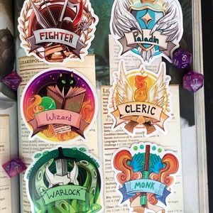 Dnd Classes Vinyl Stickers - Etsy UK
