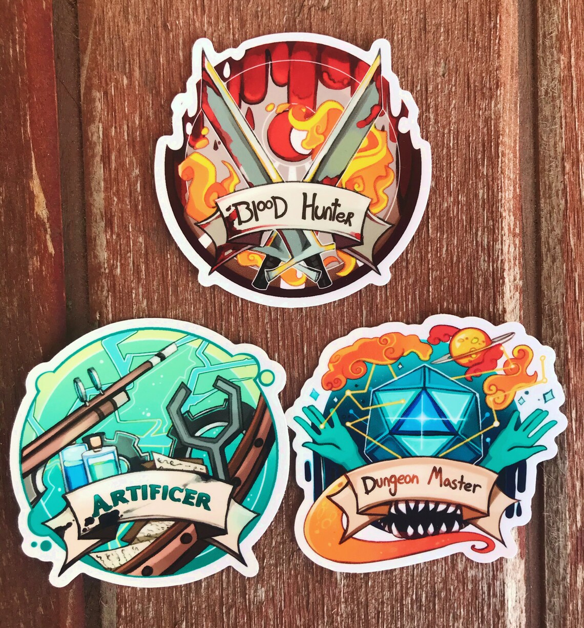 Dnd Class Vinyl Stickers - Etsy