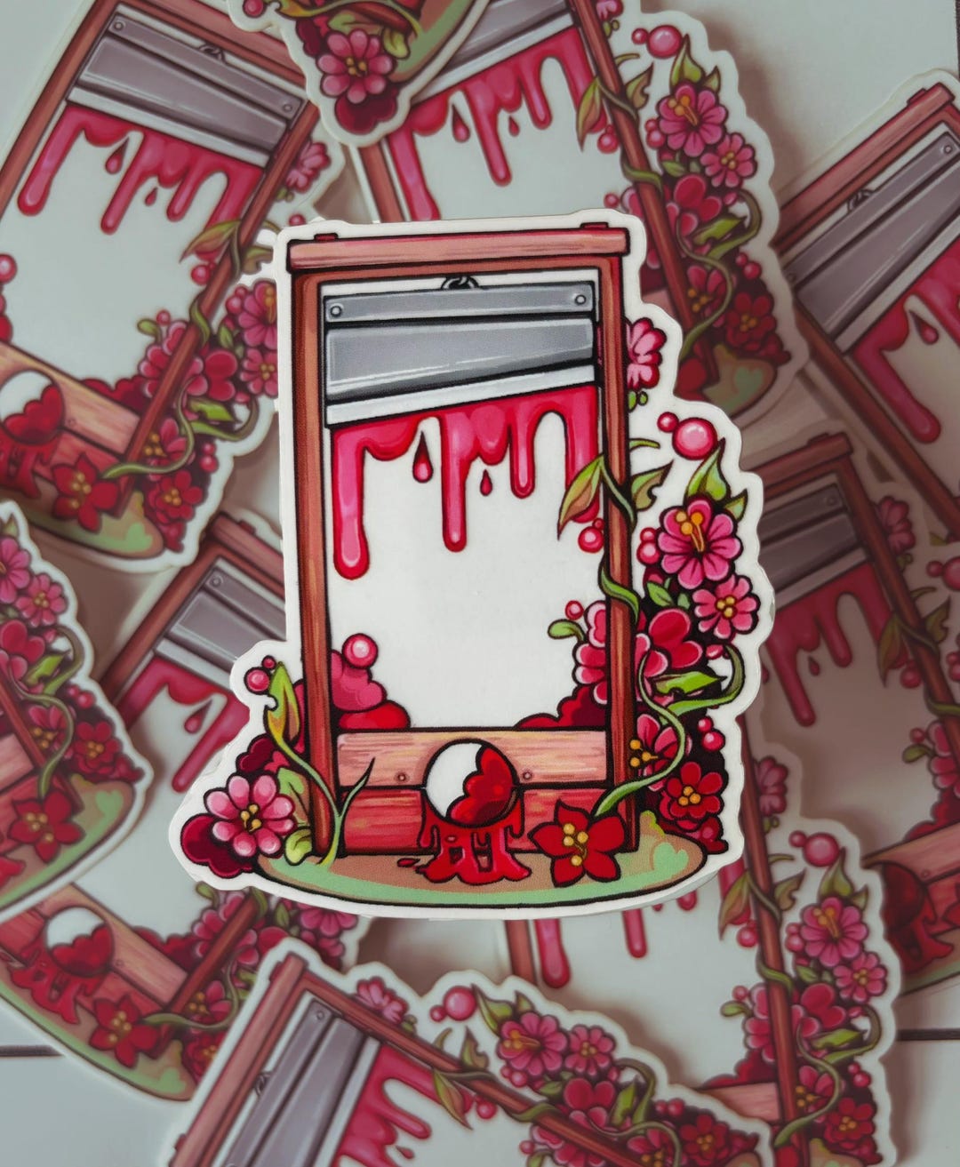 Pastel Guillotine | Clear Vinyl Sticker - Etsy