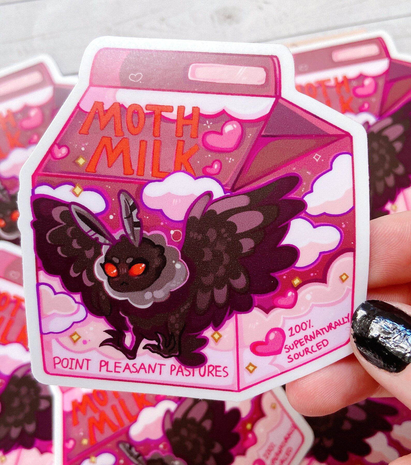 Moth Milk - Mothman | Vinyl Sticker - Etsy