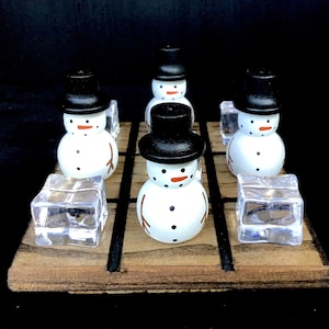 SNOWMAN and ICE Tic-tac-toe Set - Etsy