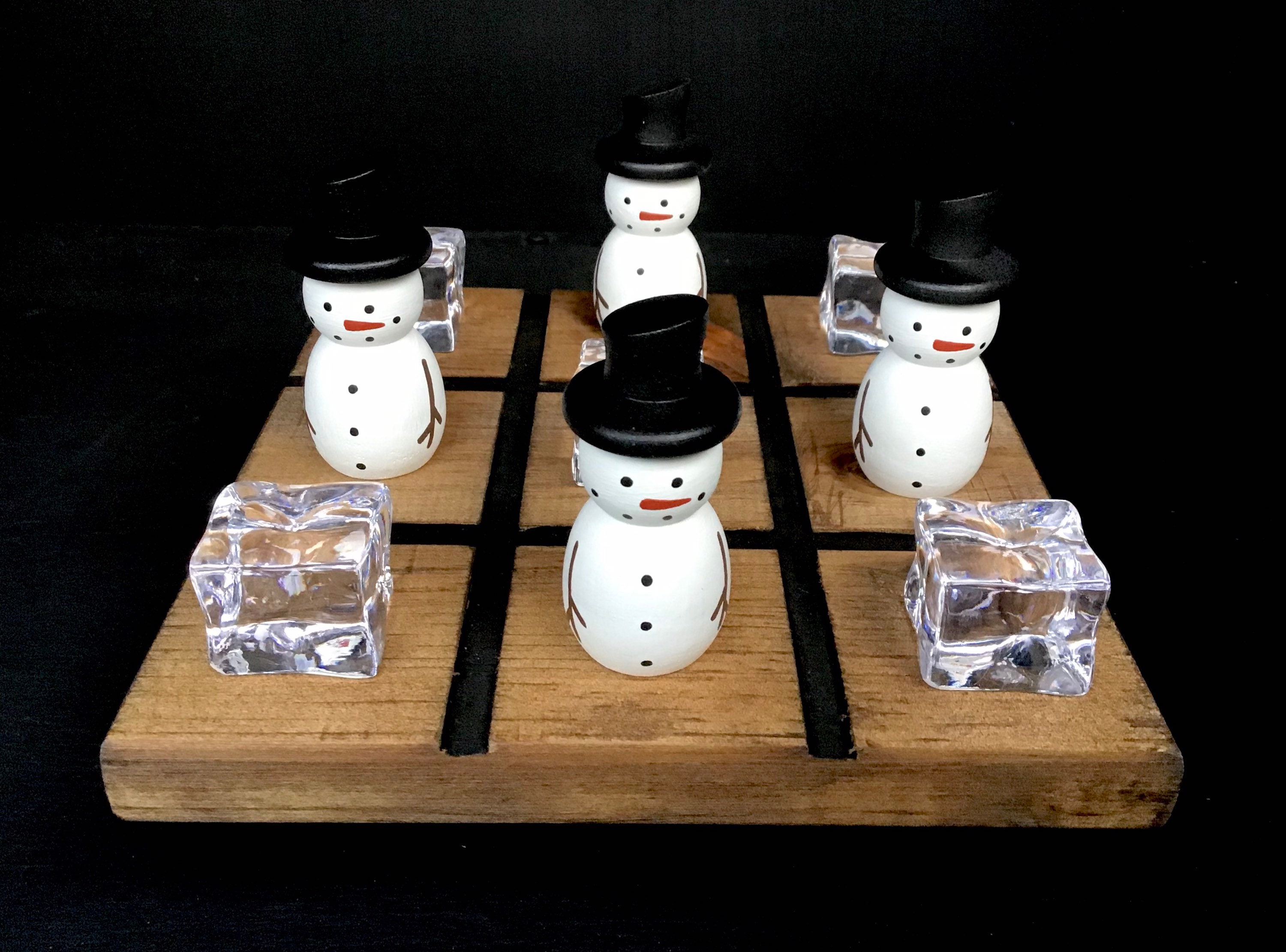 Larger Set SNOWMAN and ICE Tic-tac-toe | Etsy