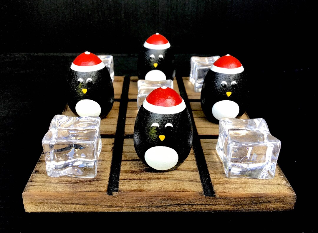 PENGUIN red Hat and ICE CUBE Tic-tac-toe - Etsy