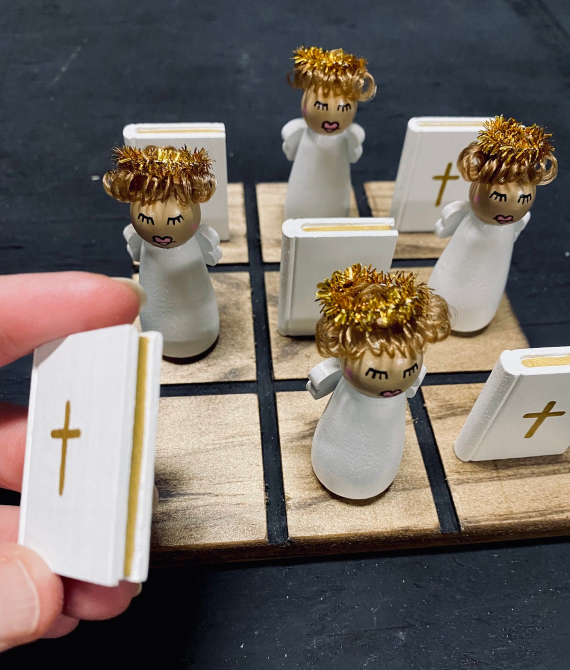 ANGEL and BIBLE Tic-tac-toe - Etsy