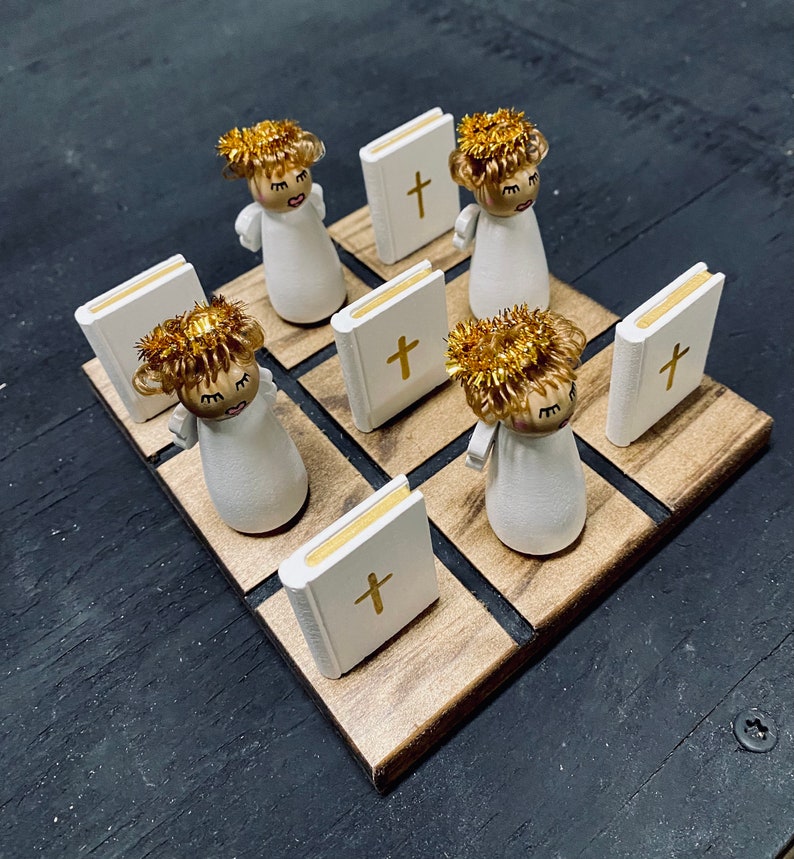 ANGEL and BIBLE Tic-tac-toe - Etsy