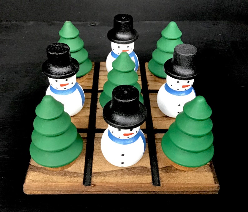 SNOWMAN (blue Scarf) and TREE Tic-tac-toe - Etsy