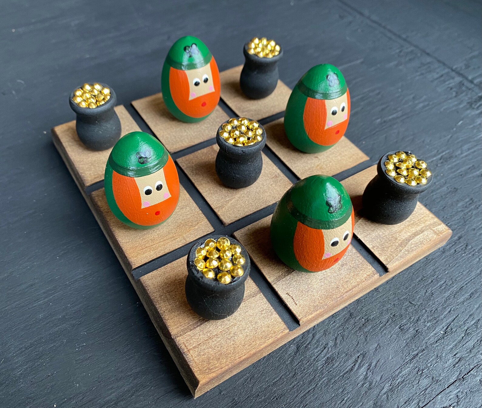 LEPRECHAUN and POT of GOLD Tic-tac-toe - Etsy