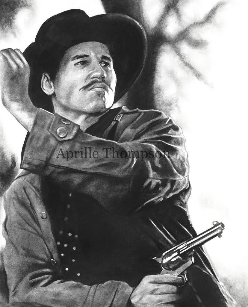 Doc Holliday "i'll Be Your Huckleberry." Charcoal Print 18x24 - Etsy