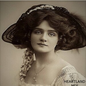 Vintage Digital Print Beautiful Edwardian Lady Elsie Lily | Etsy