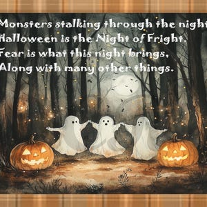 Vintage Halloween Ghost Dance Poem Digital Download Printable Image - Etsy