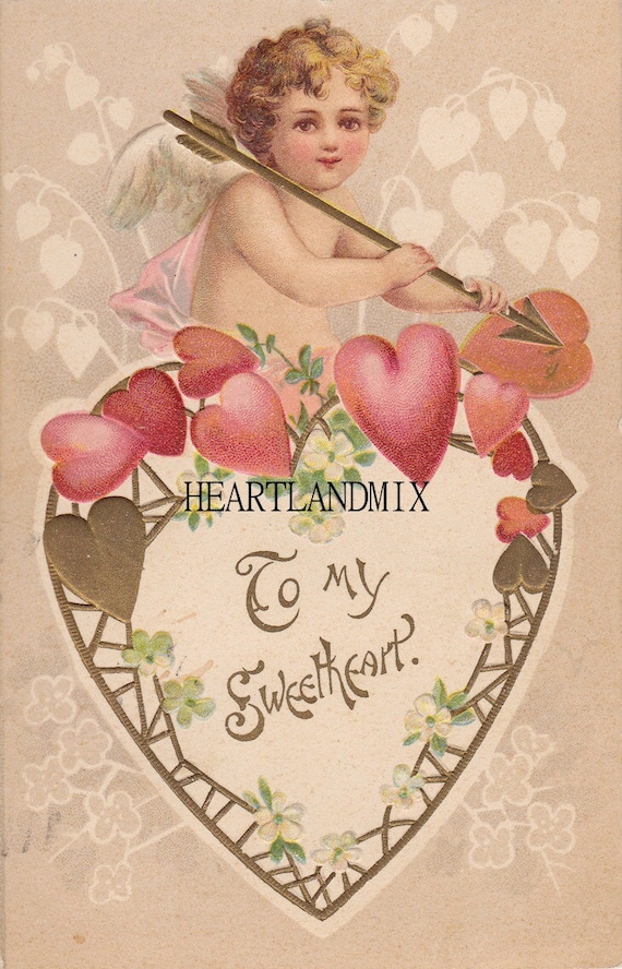 Victorian Valentines Invitation Happy Valentine's Day Greeting Cards