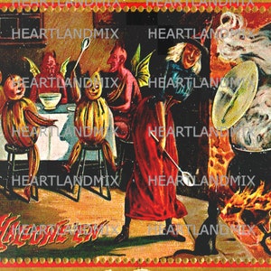 Witches Brew Halloween Vintage Digital Wall Art Download Printable ...