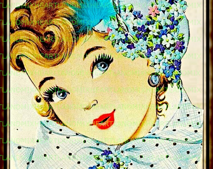 Vintage Birthday Greeting Image, Instant Digital Download - Etsy Canada