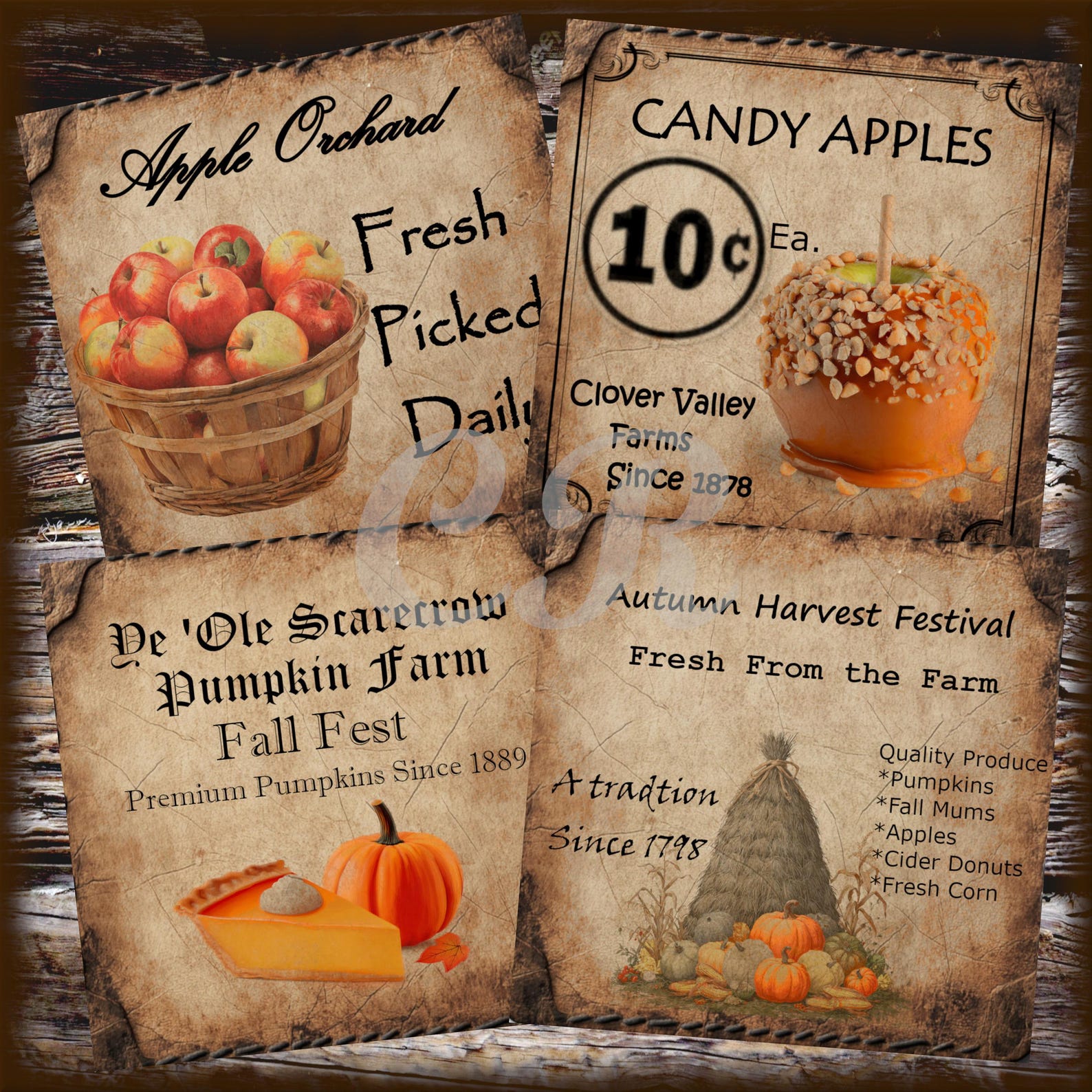 Vintage Fall Farmhouse Image: Printable Pantry Labels (digital Download ...