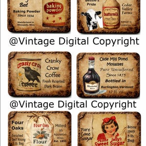 Vintage Farmhouse Pantry Image Digital Download Labels Wall Art/cards ...