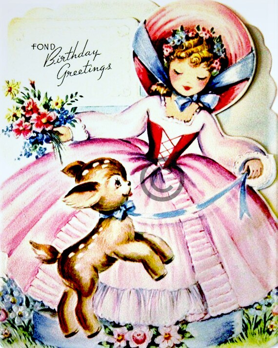 Happy Birthday Vintage Digital Downloadable Printable Image | Etsy