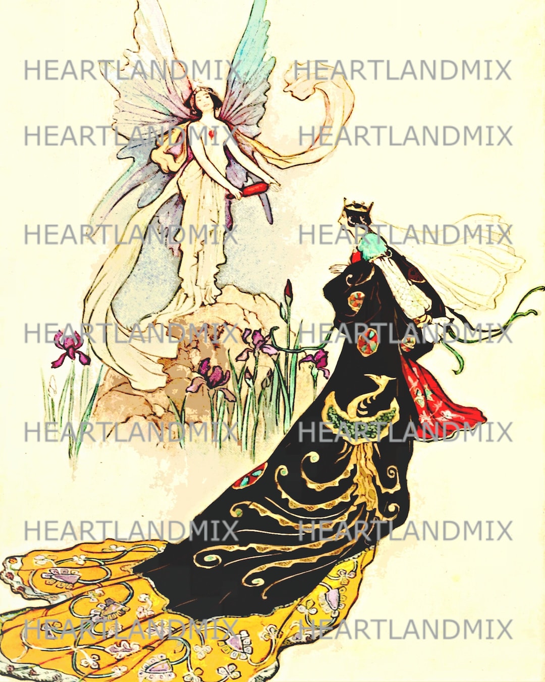 Vintage Fairy Princess Digital Image Download Printable - Etsy