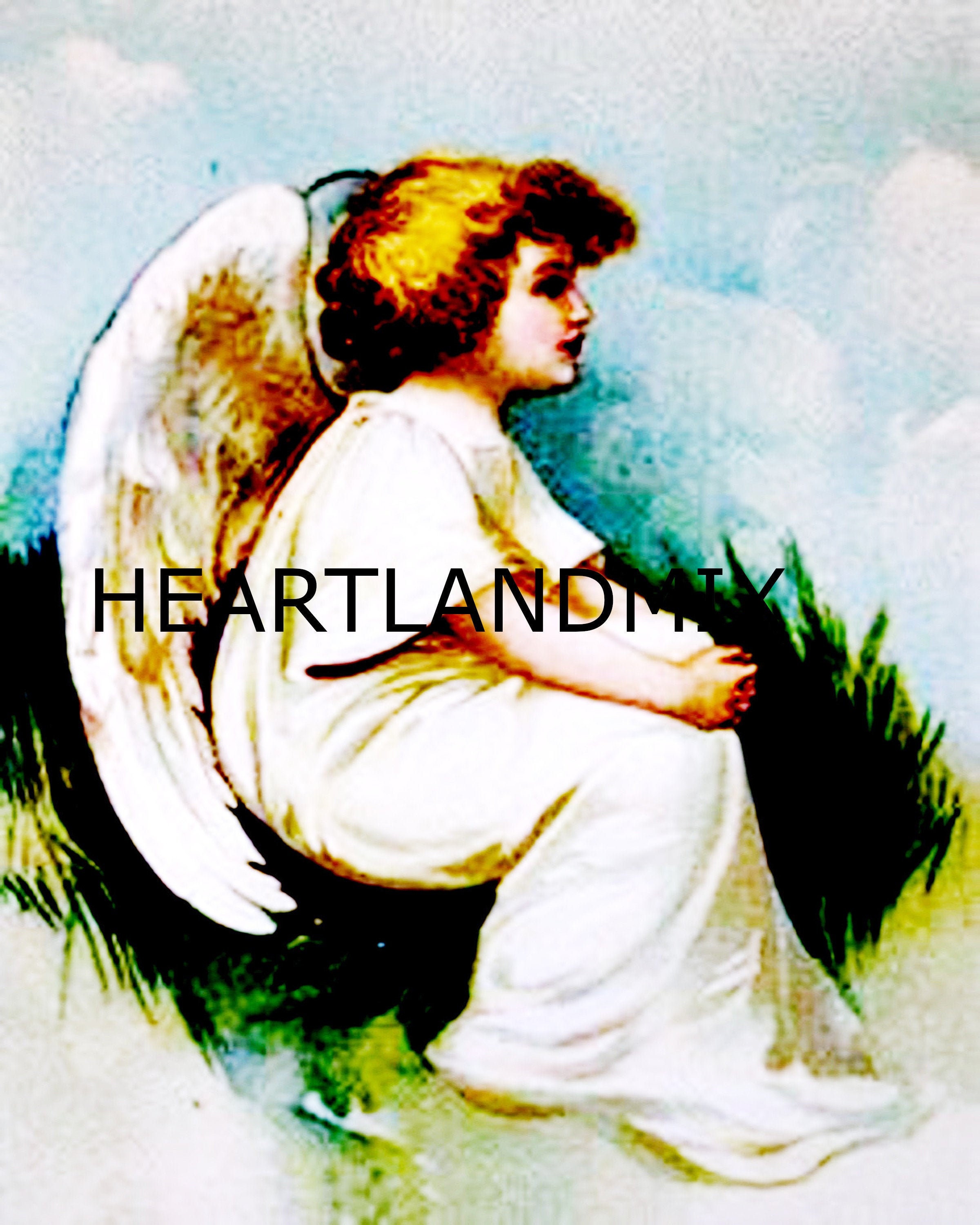 Sitting Angel Drawing
