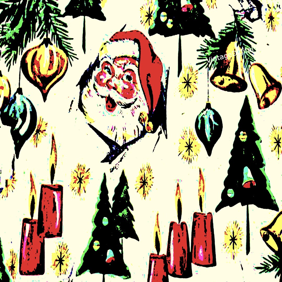 Christmas Paper Vintage Digital Image Wallpaper Download Printable ...