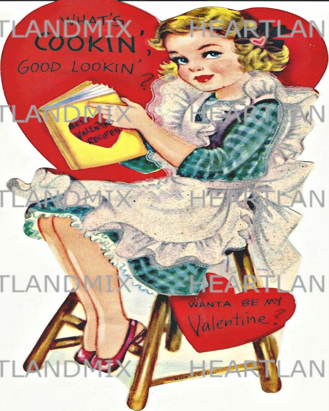Vintage Valentine Cook Image Instant Download Printable Valentine Card ...