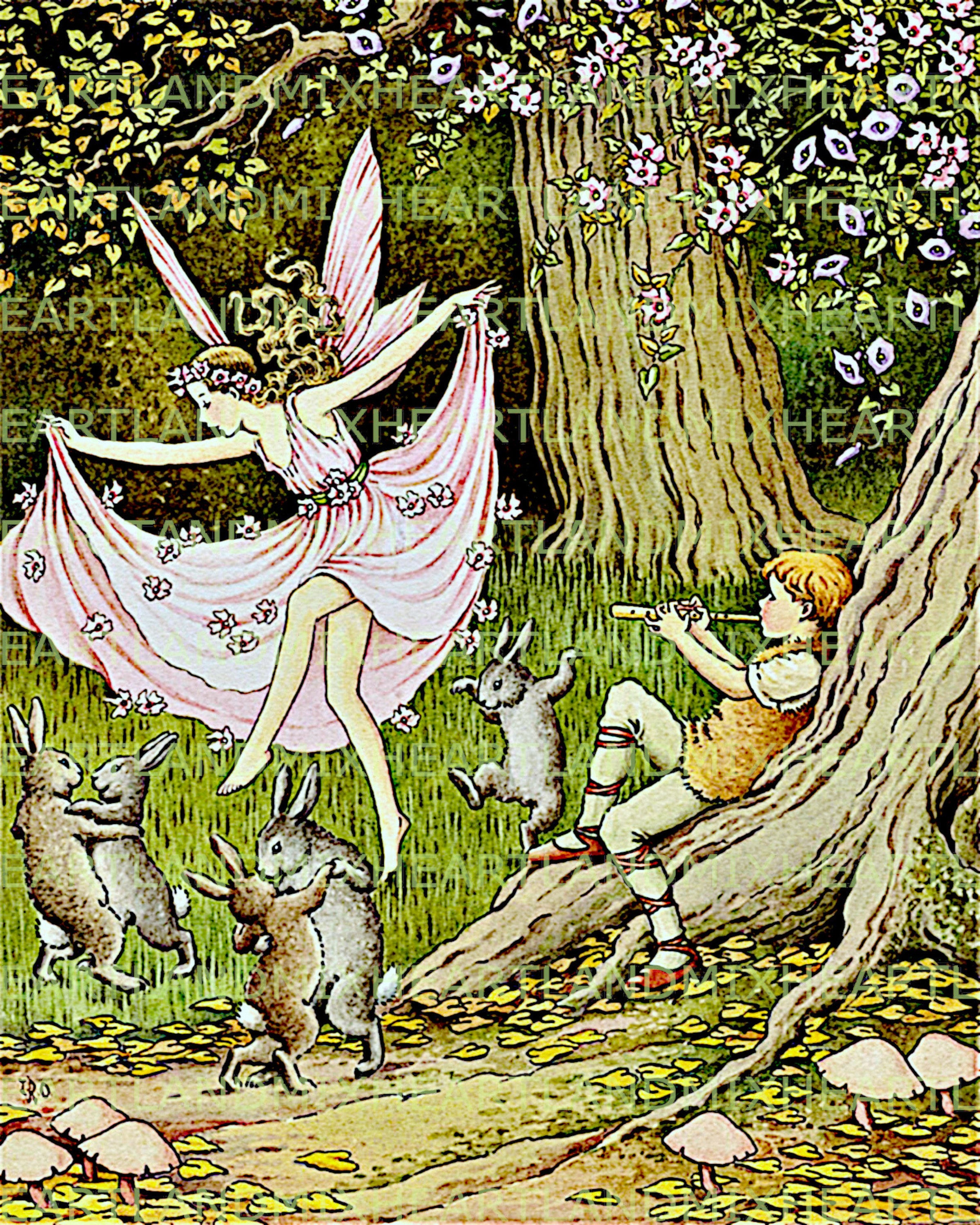 Antique Vintage Fairy Printable Art for Wall Image Download - Etsy