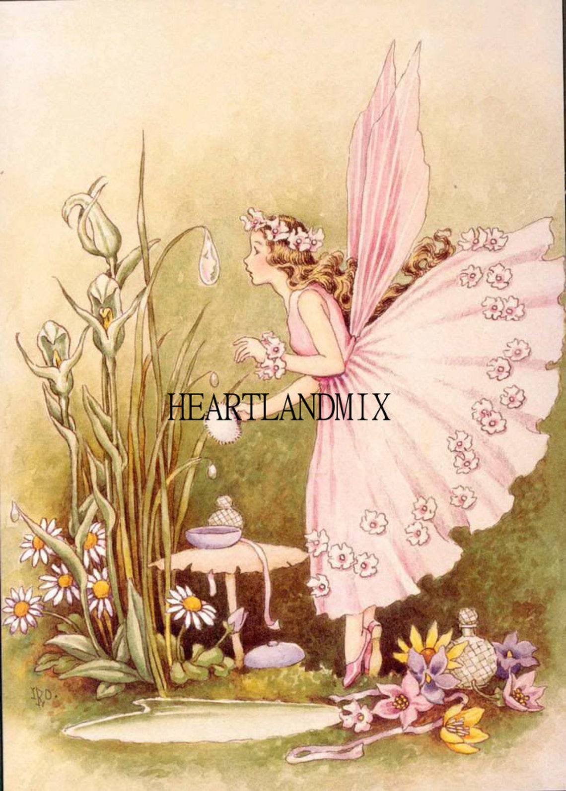 Vintage Digital Graphic Image Download Printable Fairy - Etsy