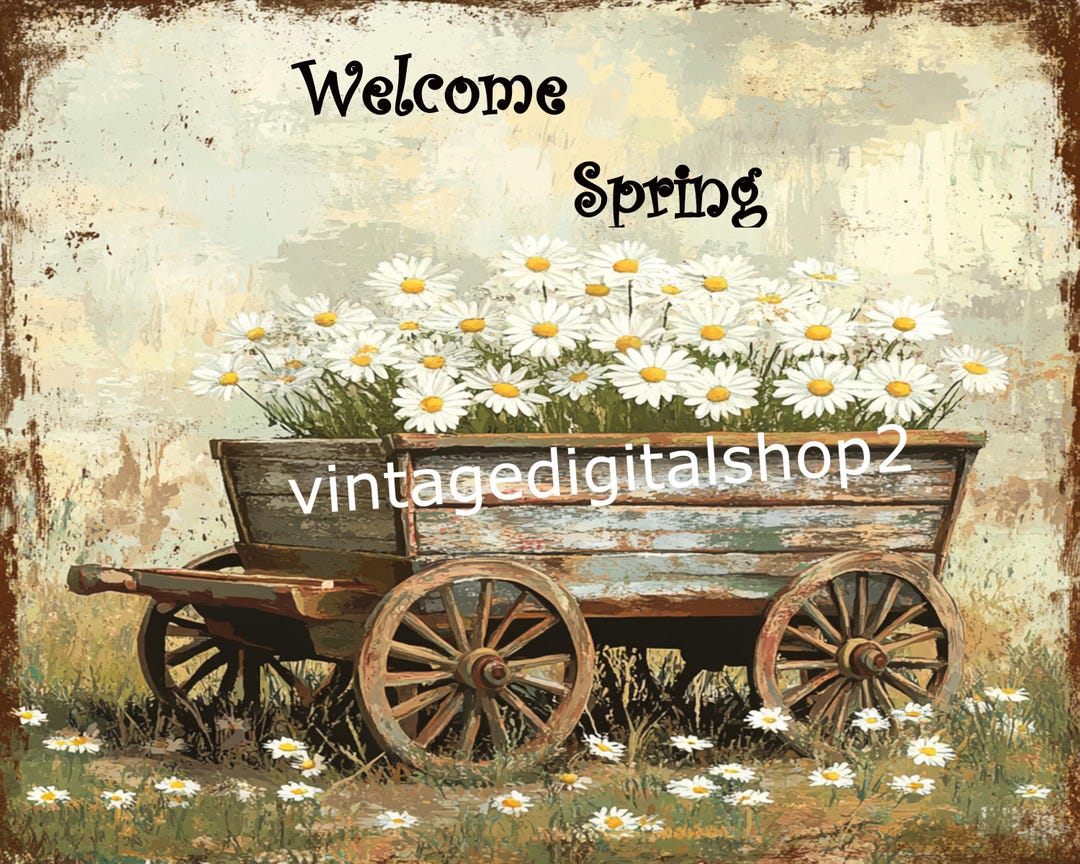 Vintage Farmhouse Spring Floral Art: Printable Digital Image (8x10) - Etsy