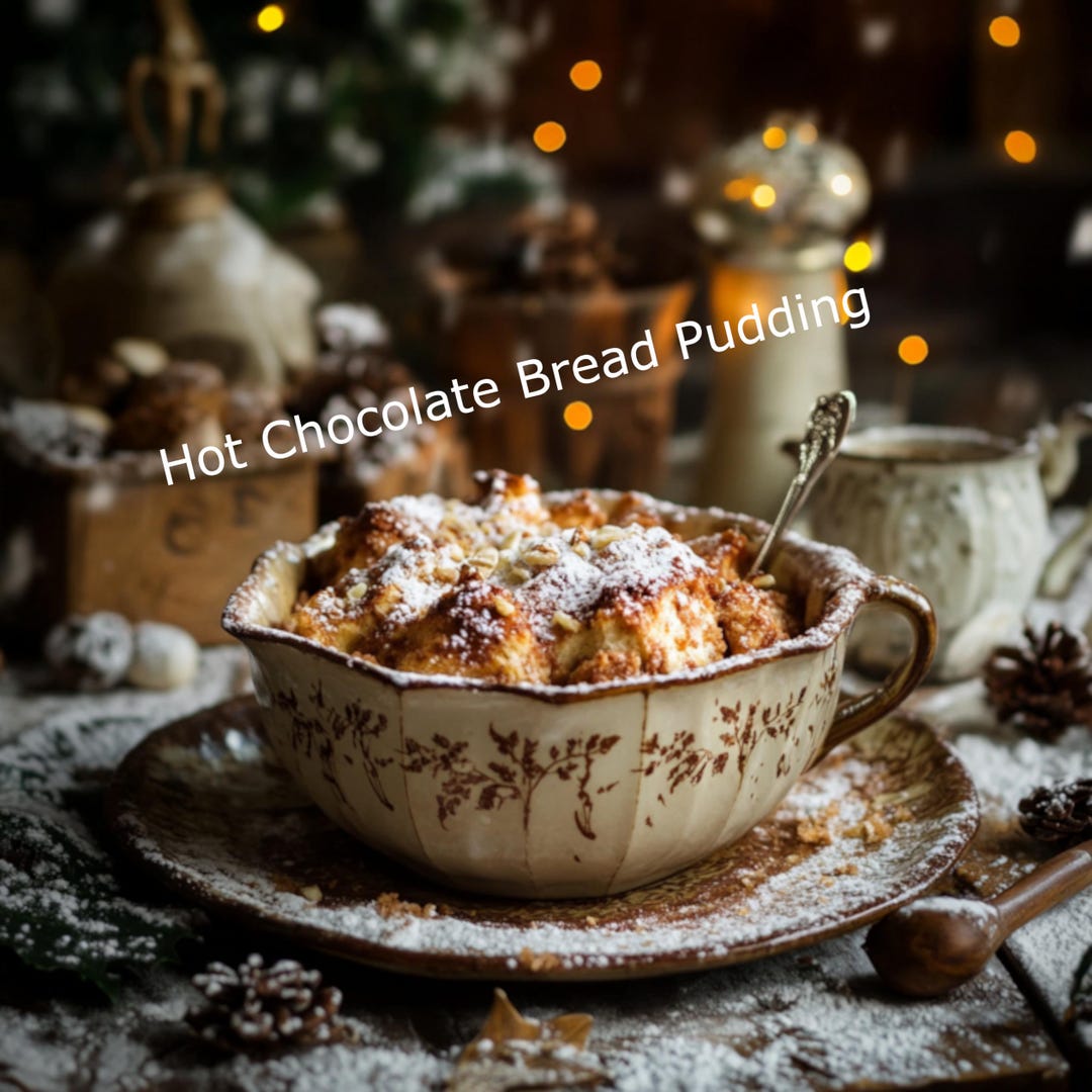 Hot Chocolate Bread Pudding Recipe Digital Download Printable - Etsy