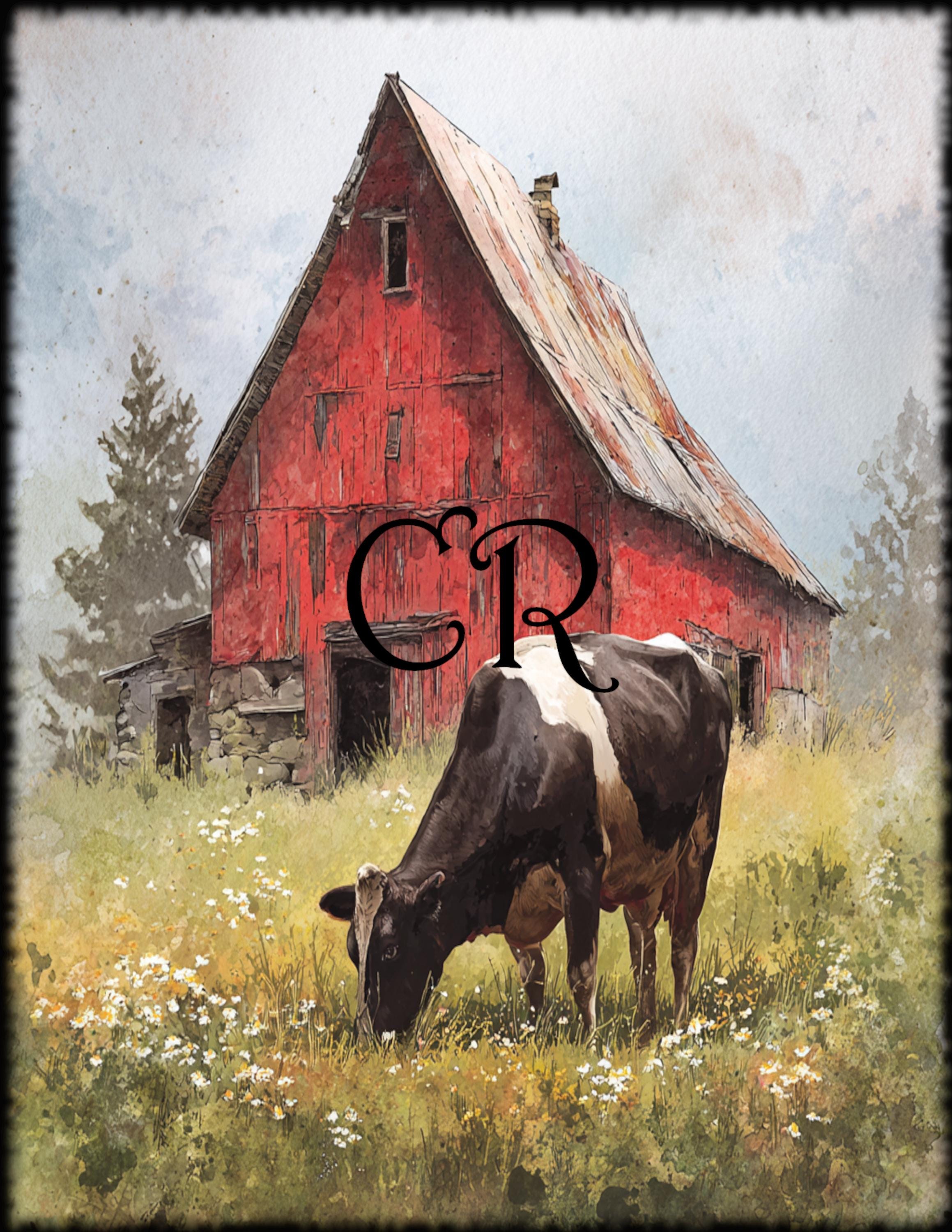 Vintage Primitive Farmhouse Dairy Cow Design - Etsy