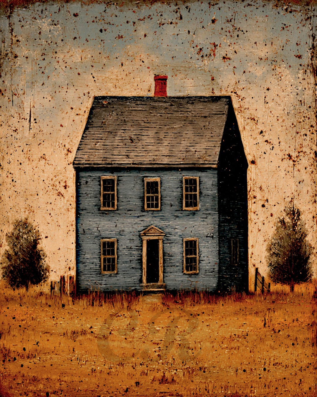 Vintage Saltbox House Print: Colonial Farmhouse Digital Download - Etsy