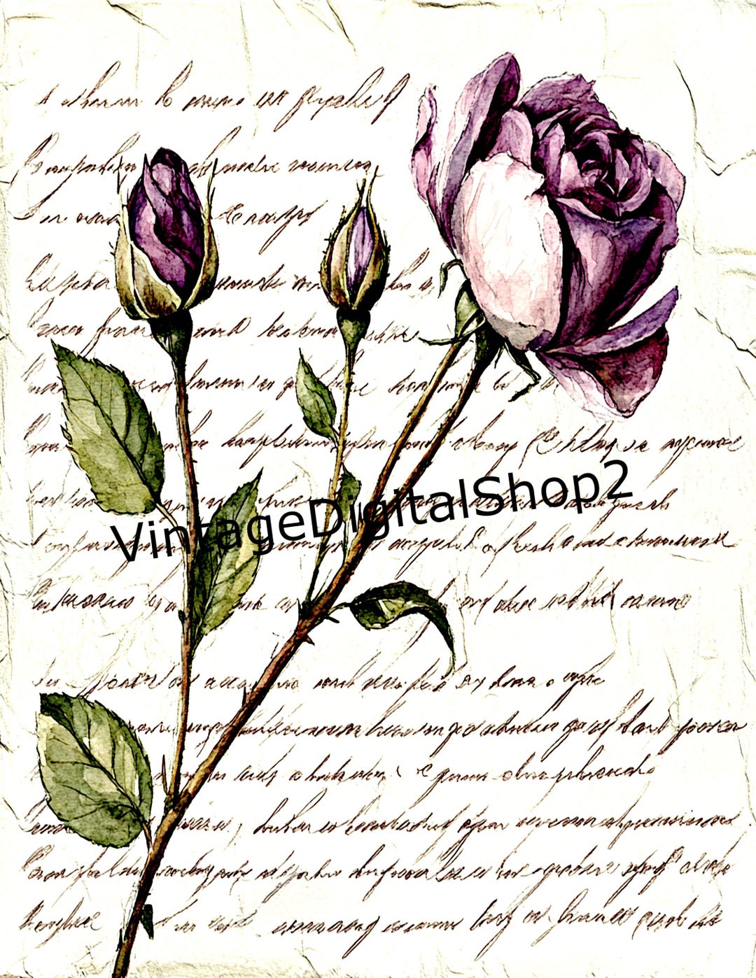 Decoupage Rice Paper, A4 Shabby Chic Rose Decoupage Paper, Decorative Image, Decoupage Designs ...