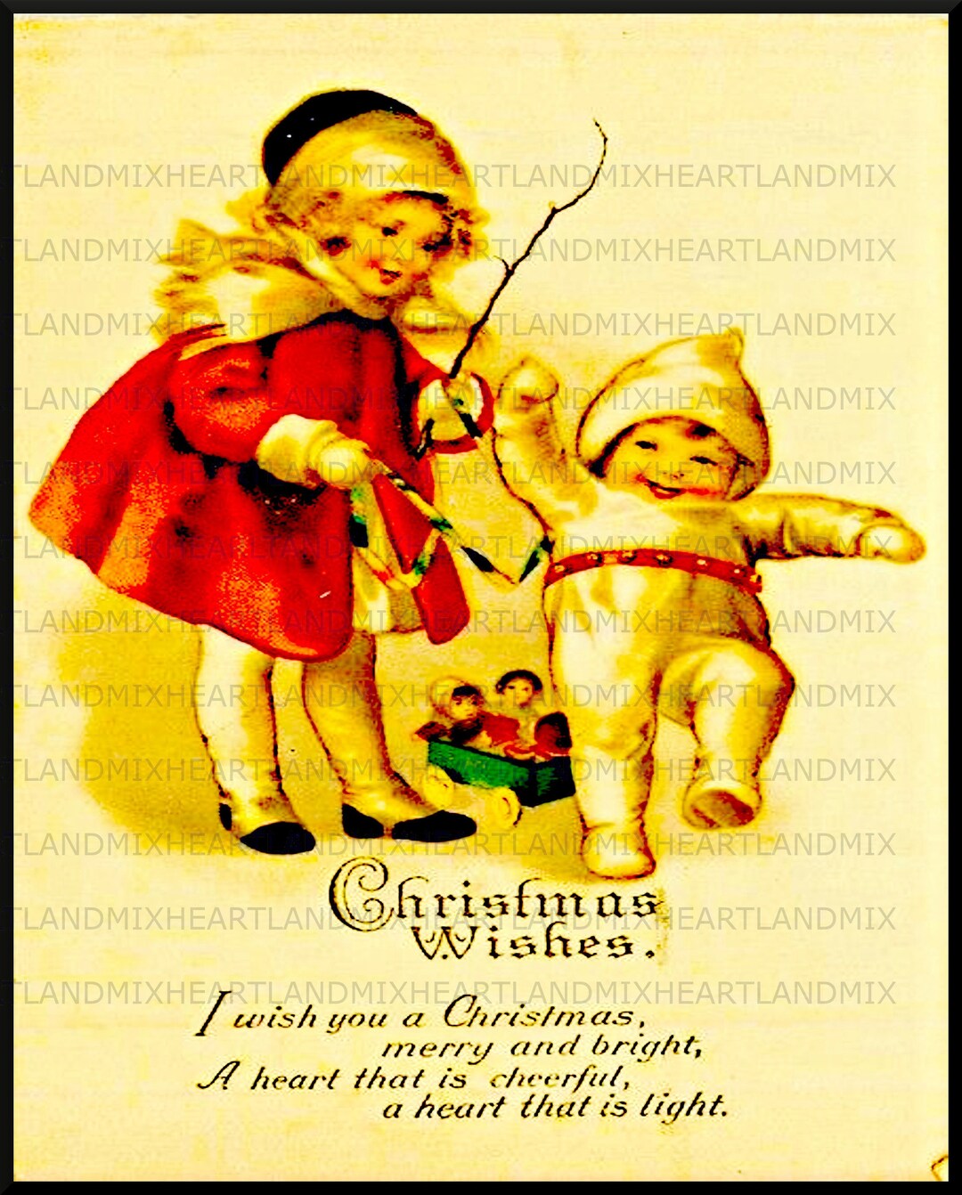 Vintage Christmas Wishes Verse Digital Download Printable Image - Etsy