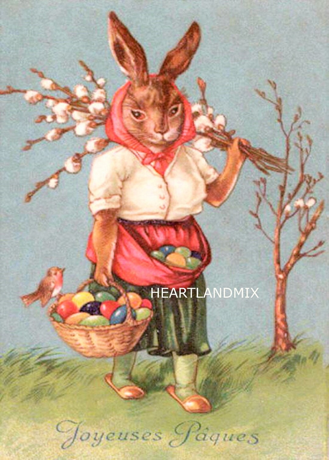 Vintage French Easter Digital Download Printable Art Graphic Image ...